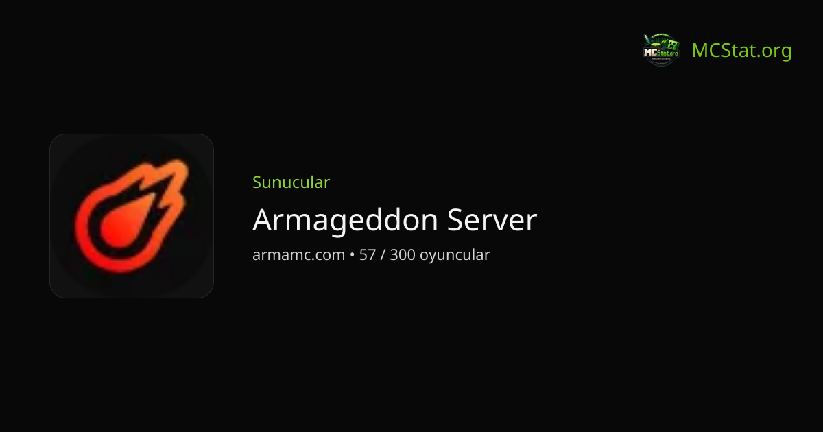 Armageddon Server Minecraft Server Listing & Community Details | MCStat.org